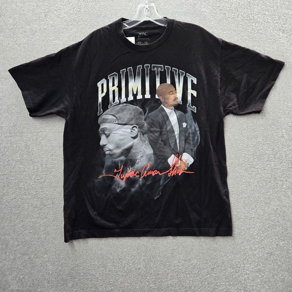 Shirts | Primitive X 2pac Men Shirt Large Black Hip Hop Rapper Skater ...